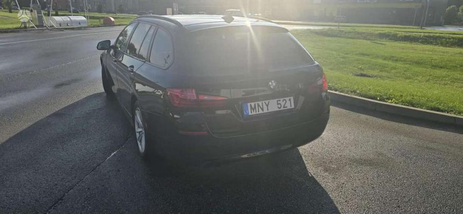 Black BMW 518 2013 in Kaisiadorys, with an engine capacity of 2.00 L and mileage of 297 thousand km for 7300 €, photo 4 on AUTOMOTO.COM.LV