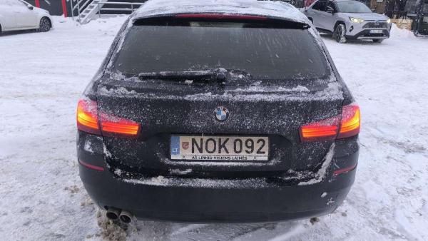 Black BMW 518 2014 in Vilnius, with an engine capacity of 2.00 L and mileage of 325 thousand km for 8900 €, photo 8 on AUTOMOTO.COM.LV