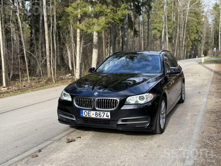 Black BMW 518 2016 in Riga, with an engine capacity of 2.00 L and mileage of 183 thousand km for 12900 €, photo 1 on AUTOMOTO.COM.LV