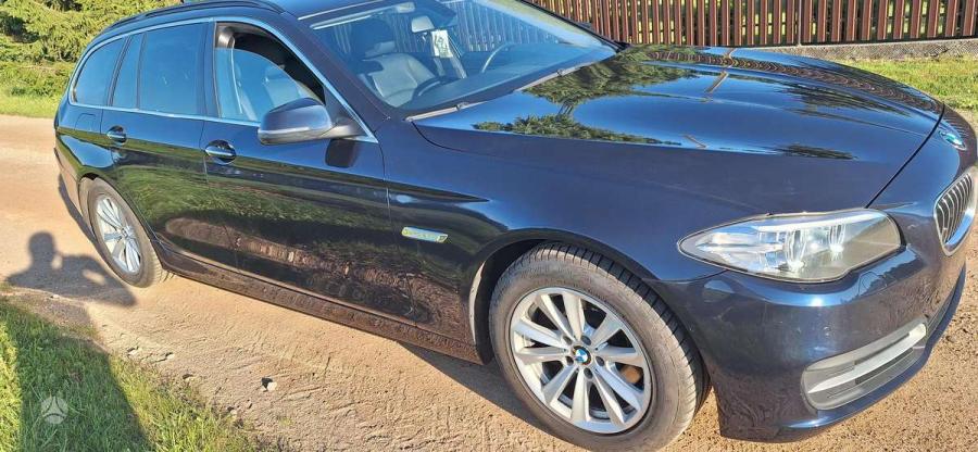 Blue BMW 518 2016 in Panevezys, with an engine capacity of 2.00 L and mileage of 220 thousand km for 8150 €, photo 6 on AUTOMOTO.COM.LV