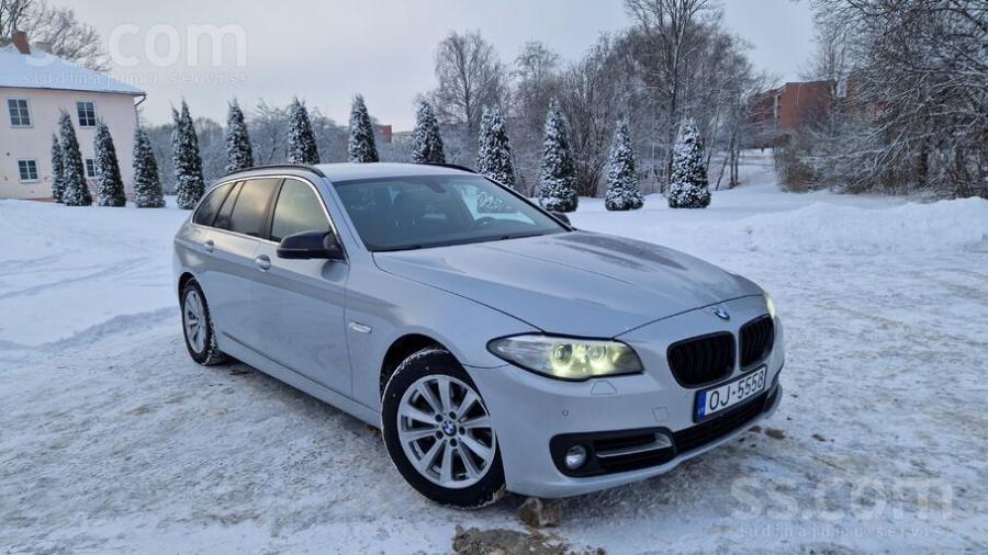 Grey BMW 518 2014 in Valmiera, with an engine capacity of 2.00 L and mileage of 220 thousand km for 10500 €, photo 1 on AUTOMOTO.COM.LV