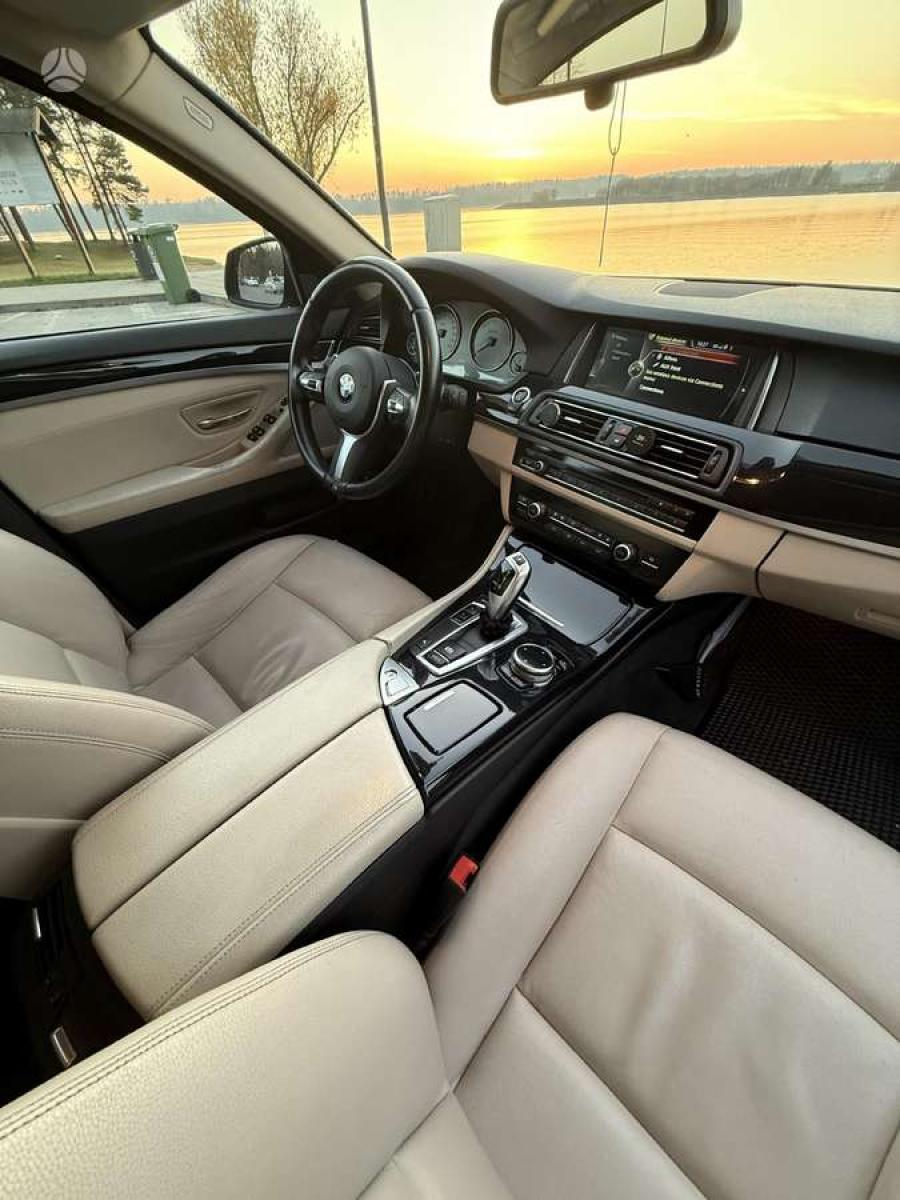 Grey BMW 518 2014 in Kaunas, with an engine capacity of 2.00 L and mileage of 296 thousand km for 11500 €, photo 10 on AUTOMOTO.COM.LV