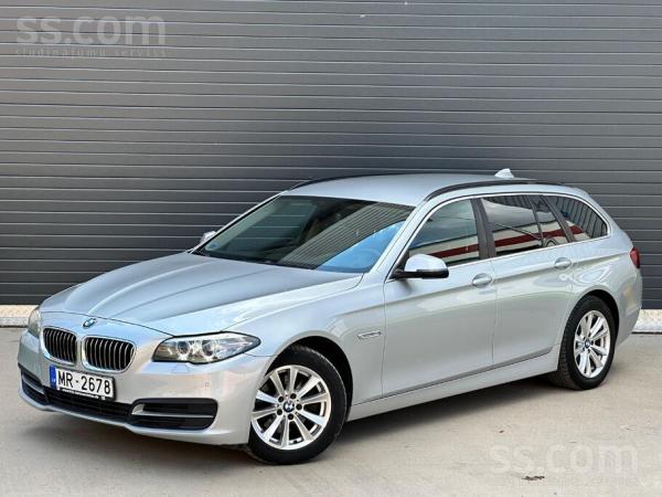 Grey BMW 518 2014 in Riga, with an engine capacity of 2.00 L and mileage of 273 thousand km for 8550 €, photo 1 on AUTOMOTO.COM.LV