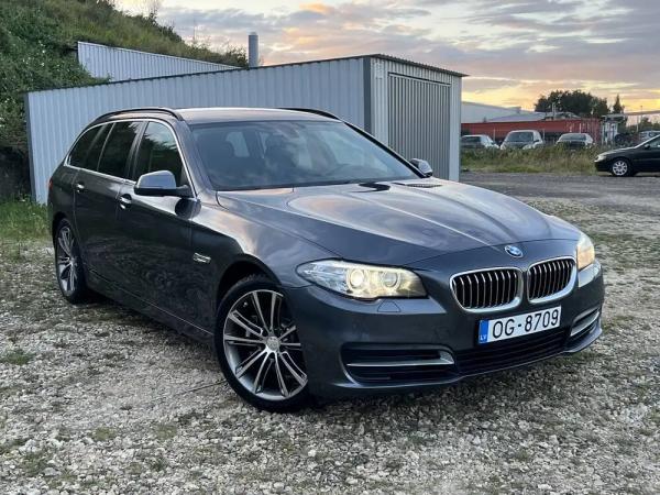 Grey BMW 518 2016 in Riga, with an engine capacity of 2.00 L and mileage of 244 thousand km for 10995 €, photo 1 on AUTOMOTO.COM.LV