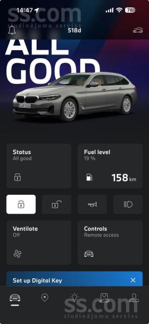 Серый БМВ 518 2021 в Рига, объемом двигателя 2.00 л и пробегом 193 тыс. км за 22200 €, фото 9 на AUTOMOTO.COM.LV