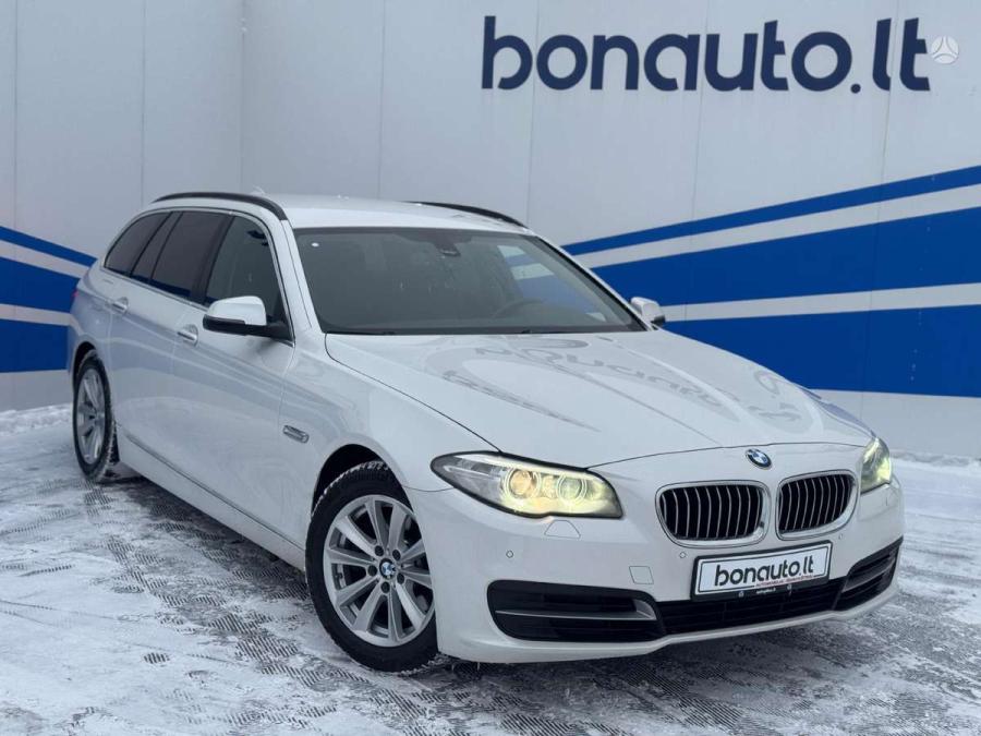 White BMW 518 2016 in Kaunas, with an engine capacity of 2.00 L and mileage of 301 thousand km for 10850 €, photo 2 on AUTOMOTO.COM.LV