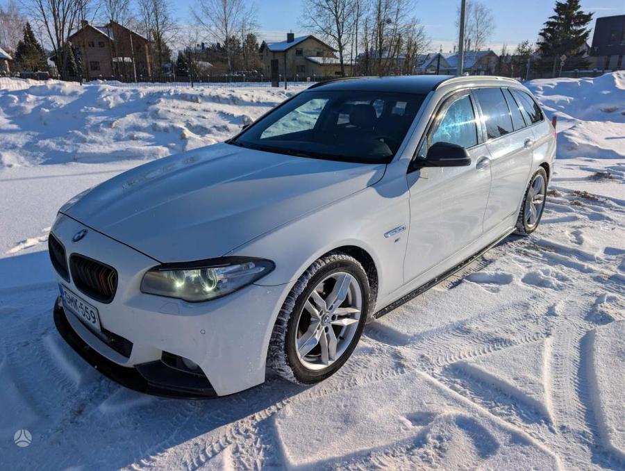 White BMW 518 2016 in Kaunas, with an engine capacity of 2.00 L and mileage of 415 thousand km for 8800 €, photo 1 on AUTOMOTO.COM.LV