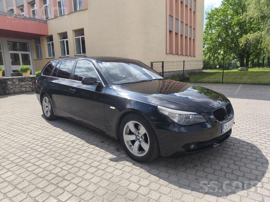 Black BMW 520 2007 in Cesis, with an engine capacity of 2.00 L and mileage of 298 thousand km for 2250 €, photo 3 on AUTOMOTO.COM.LV