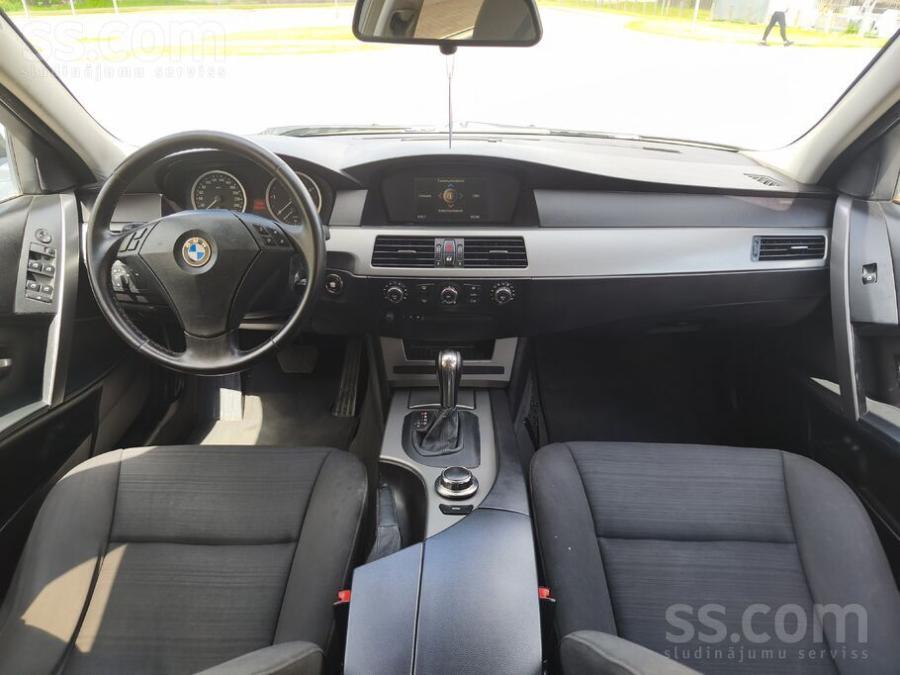 Black BMW 520 2007 in Cesis, with an engine capacity of 2.00 L and mileage of 298 thousand km for 2250 €, photo 4 on AUTOMOTO.COM.LV