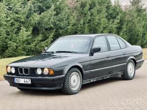 Black BMW 520 1990 in Valmiera, with an engine capacity of 2.00 L and mileage of 180 thousand km for 6350 €, photo  on AUTOMOTO.COM.LV