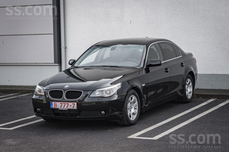 Black BMW 520 2003 in Riga, with an engine capacity of 2.20 L and mileage of 127 thousand km for 6500 €, photo 1 on AUTOMOTO.COM.LV