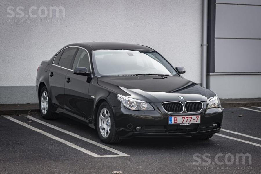Black BMW 520 2003 in Riga, with an engine capacity of 2.20 L and mileage of 127 thousand km for 6500 €, photo 4 on AUTOMOTO.COM.LV