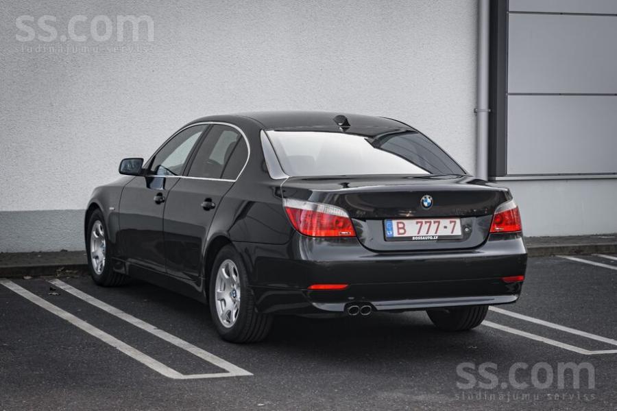Black BMW 520 2003 in Riga, with an engine capacity of 2.20 L and mileage of 127 thousand km for 6500 €, photo 7 on AUTOMOTO.COM.LV