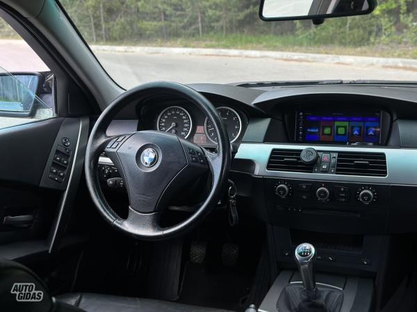 Black BMW 520 2004 in Jurbarkas, with an engine capacity of 2.20 L and mileage of 243 thousand km for 2600 €, photo 7 on AUTOMOTO.COM.LV