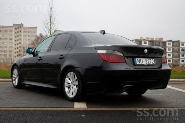 Black BMW 520 2005 in Jelgava, with an engine capacity of 2.00 L and mileage of 312 thousand km for 3100 €, photo 3 on AUTOMOTO.COM.LV
