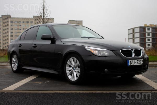Black BMW 520 2005 in Jelgava, with an engine capacity of 2.00 L and mileage of 312 thousand km for 3100 €, photo 5 on AUTOMOTO.COM.LV