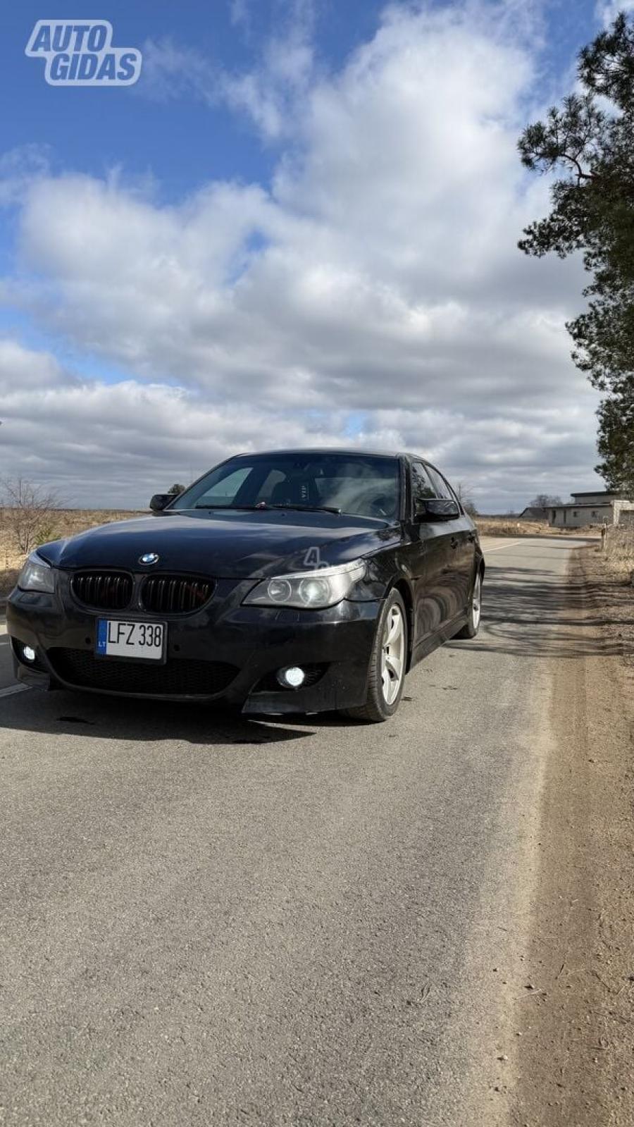 Black BMW 520 2007 in Vilnius, with an engine capacity of 2.00 L and mileage of 400 thousand km for 2300 €, photo 3 on AUTOMOTO.COM.LV