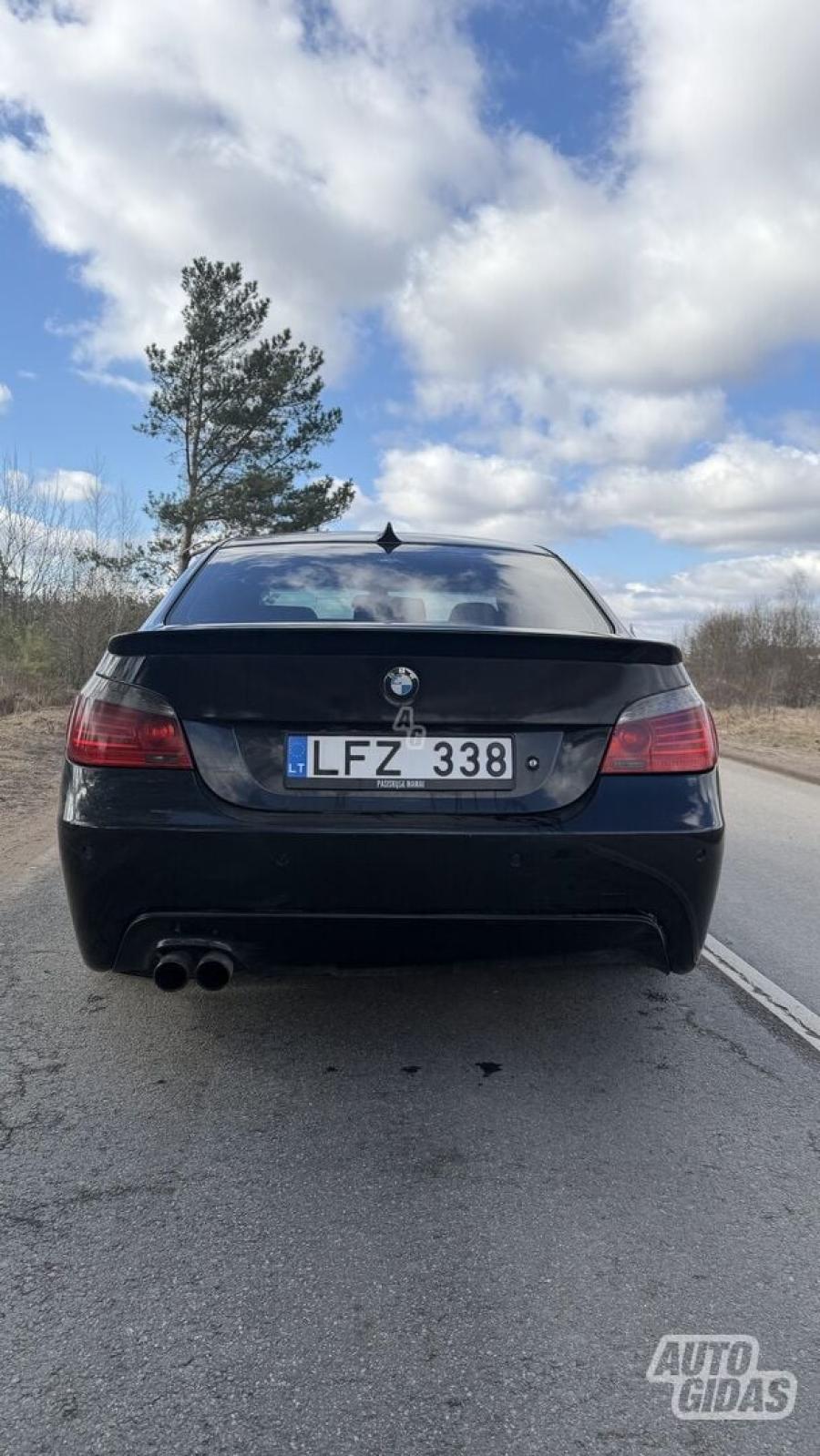 Black BMW 520 2007 in Vilnius, with an engine capacity of 2.00 L and mileage of 400 thousand km for 2300 €, photo 4 on AUTOMOTO.COM.LV