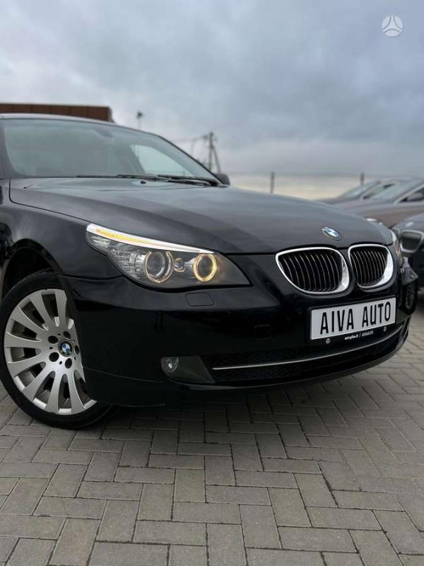 Black BMW 520 2007 in Kaunas, with an engine capacity of 2.00 L and mileage of 302 thousand km for 3850 €, photo 6 on AUTOMOTO.COM.LV