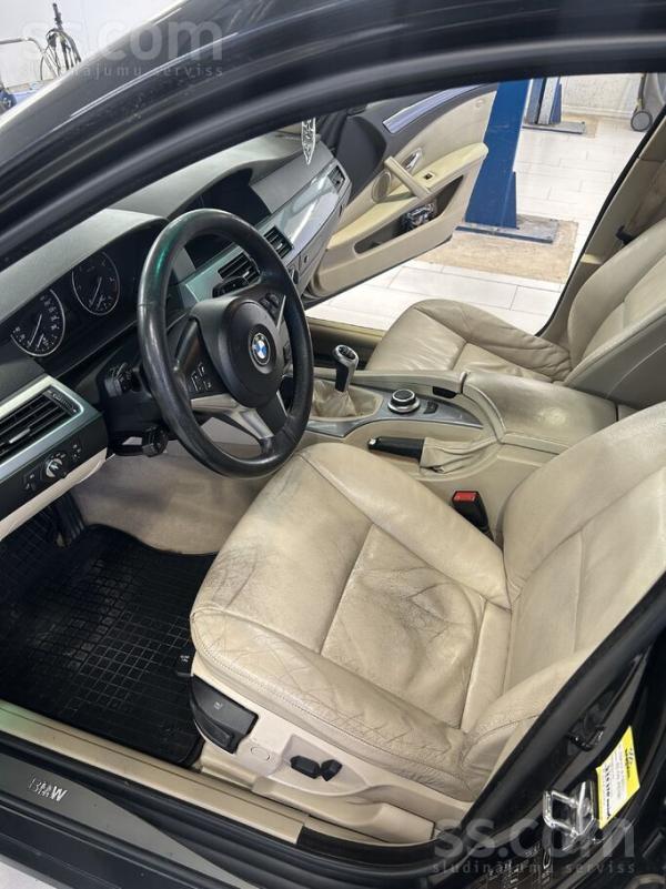 Melns BMW 520 2007 Ogre, ar dzinēja tilpumu 2.00 L un nobraukumu 343 tūkst. km par 3000 €, foto 5 vietnē AUTOMOTO.COM.LV