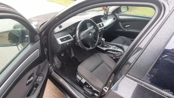 Black BMW 520 2007 in Kaunas, with an engine capacity of 2.00 L and mileage of 365 thousand km for 2399 €, photo 6 on AUTOMOTO.COM.LV