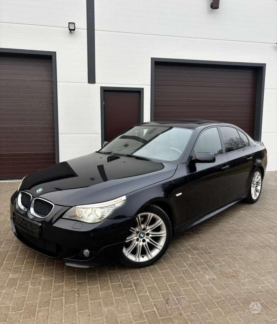 Black BMW 520 2008 in Utena, with an engine capacity of 2.00 L and mileage of 279 thousand km for 5850 €, photo 3 on AUTOMOTO.COM.LV