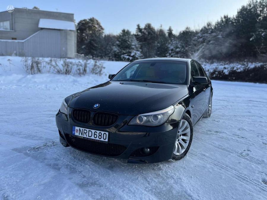 Black BMW 520 2008 in Vilnius, with an engine capacity of 2.00 L and mileage of 389 thousand km for 4900 €, photo 1 on AUTOMOTO.COM.LV