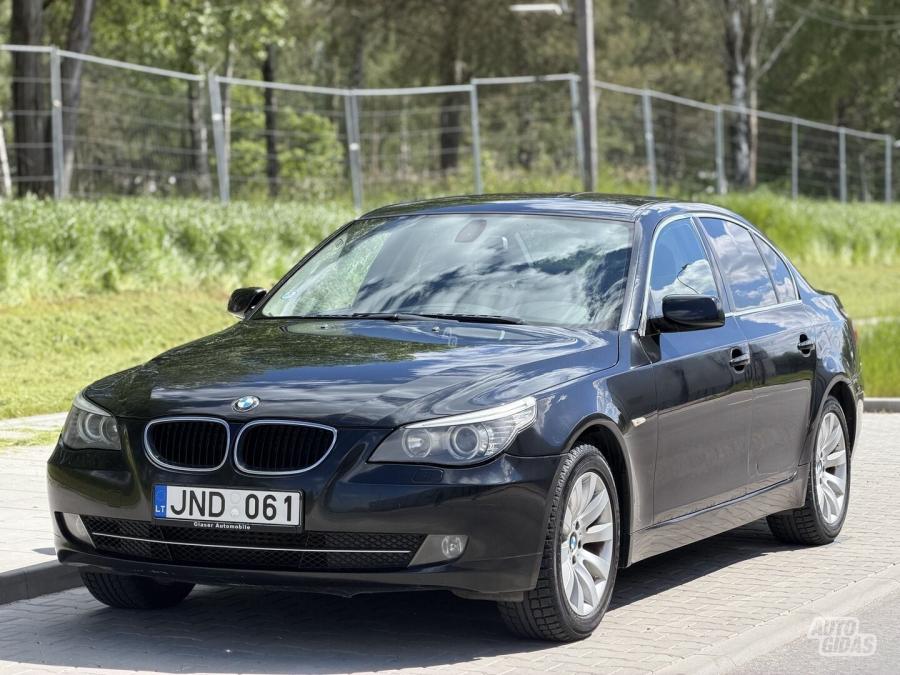 Black BMW 520 2008 in Vilnius, with an engine capacity of 2.00 L and mileage of 230 thousand km for 3290 €, photo 5 on AUTOMOTO.COM.LV