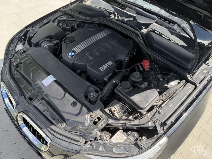 Black BMW 520 2008 in Vilnius, with an engine capacity of 2.00 L and mileage of 230 thousand km for 3290 €, photo 16 on AUTOMOTO.COM.LV