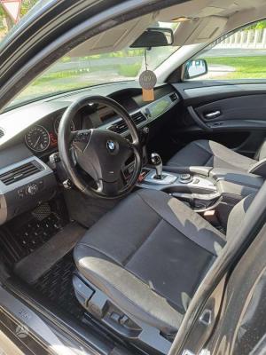 Black BMW 520 2008 in Vilkaviskis, with an engine capacity of 2.00 L and mileage of 260 thousand km for 4950 €, photo 6 on AUTOMOTO.COM.LV