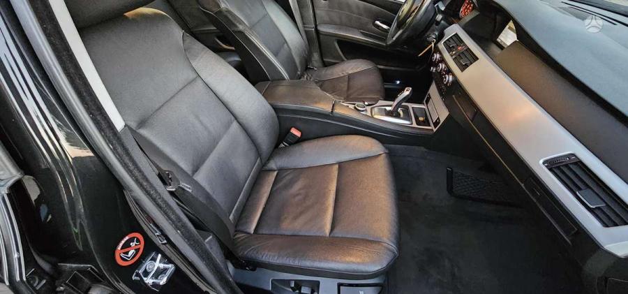 Melns BMW 520 2008 Klaipėda, ar dzinēja tilpumu 2.00 L un nobraukumu 268 tūkst. km par 6799 €, foto 17 vietnē AUTOMOTO.COM.LV