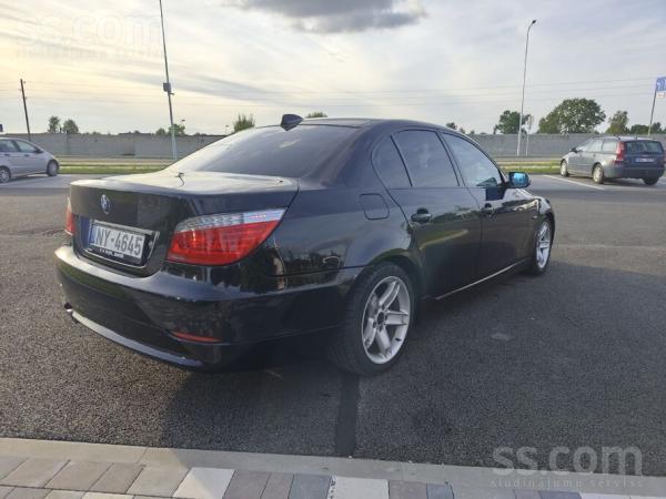 Melns BMW 520 2008 Jelgava, ar dzinēja tilpumu 2.00 L un nobraukumu 380 tūkst. km par 4350 €, foto 4 vietnē AUTOMOTO.COM.LV