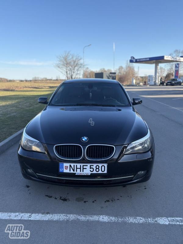 Black BMW 520 2009 in Plunge, with an engine capacity of 2.00 L and mileage of 288 thousand km for 3600 €, photo 1 on AUTOMOTO.COM.LV