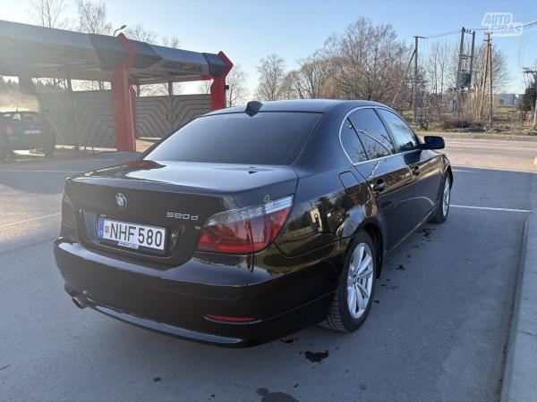 Black BMW 520 2009 in Plunge, with an engine capacity of 2.00 L and mileage of 288 thousand km for 3600 €, photo 9 on AUTOMOTO.COM.LV