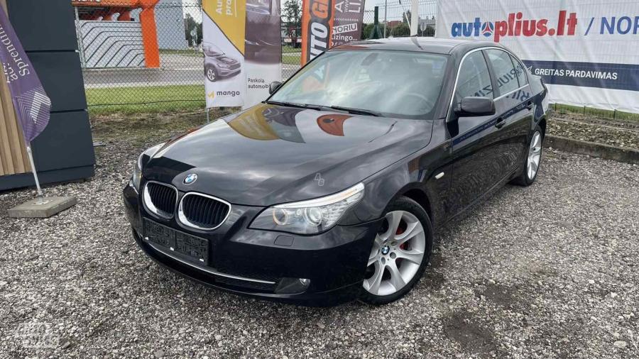 Black BMW 520 2009 in Marijampole, with an engine capacity of 2.00 L and mileage of 292 thousand km for 5250 €, photo 9 on AUTOMOTO.COM.LV
