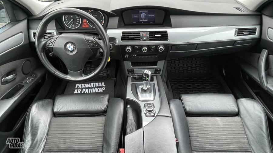 Black BMW 520 2009 in Marijampole, with an engine capacity of 2.00 L and mileage of 292 thousand km for 5250 €, photo 30 on AUTOMOTO.COM.LV