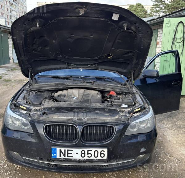 Черный БМВ 520 2009 в Вентспилс, объемом двигателя 2.00 л и пробегом 320 тыс. км за 5200 €, фото 6 на AUTOMOTO.COM.LV
