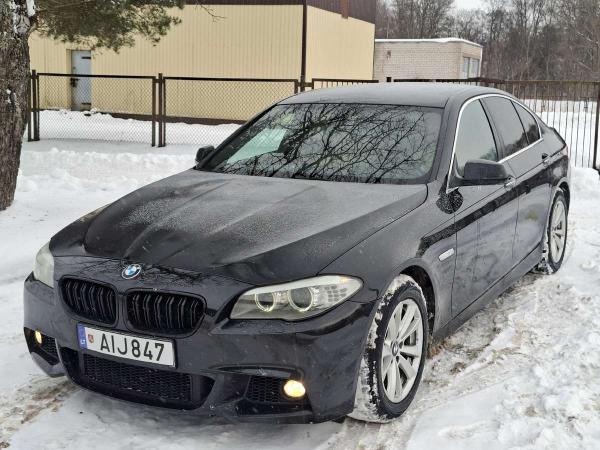 Black BMW 520 2011 in Silute, with an engine capacity of 2.00 L and mileage of 350 thousand km for 7700 €, photo 1 on AUTOMOTO.COM.LV