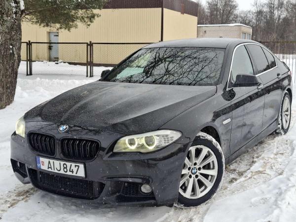 Black BMW 520 2011 in Silute, with an engine capacity of 2.00 L and mileage of 350 thousand km for 7700 €, photo 8 on AUTOMOTO.COM.LV