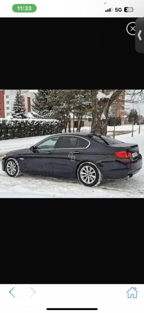 Black BMW 520 2011 in Mazeikiai, with an engine capacity of 2.00 L and mileage of 334 thousand km for 8100 €, photo 6 on AUTOMOTO.COM.LV