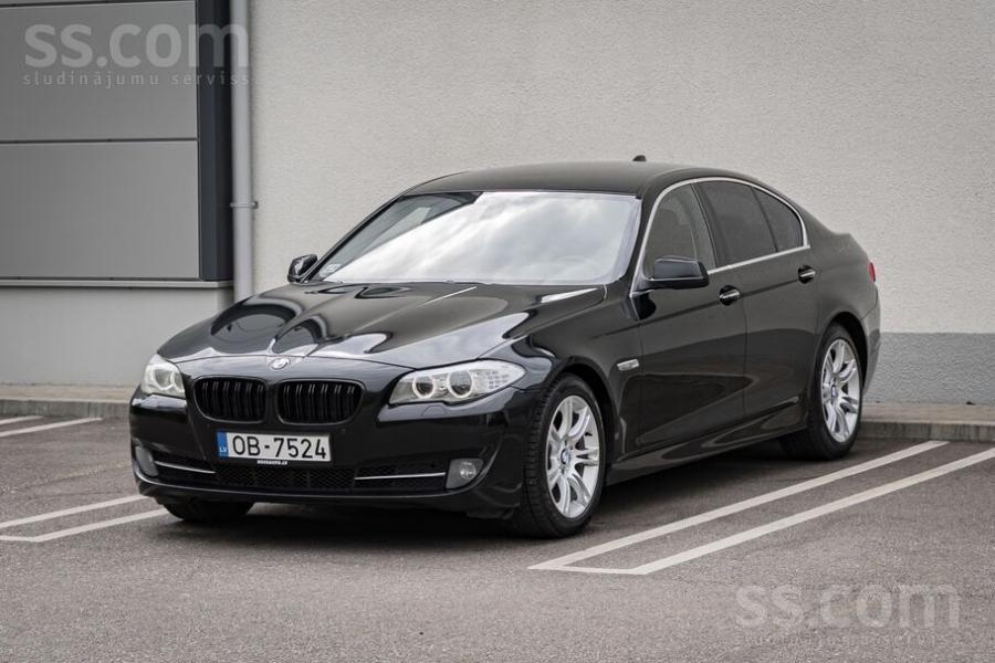 Black BMW 520 2011 in Riga, with an engine capacity of 2.00 L and mileage of 0 thousand km for 13300 €, photo 1 on AUTOMOTO.COM.LV