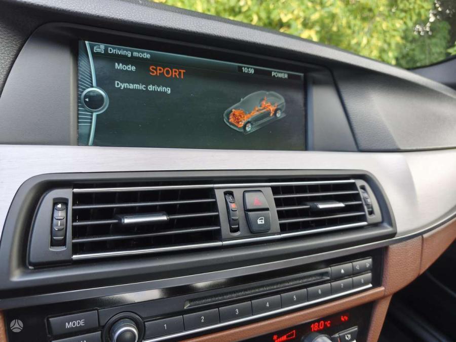Black BMW 520 2012 in Marijampole, with an engine capacity of 2.00 L and mileage of 280 thousand km for 7999 €, photo 23 on AUTOMOTO.COM.LV