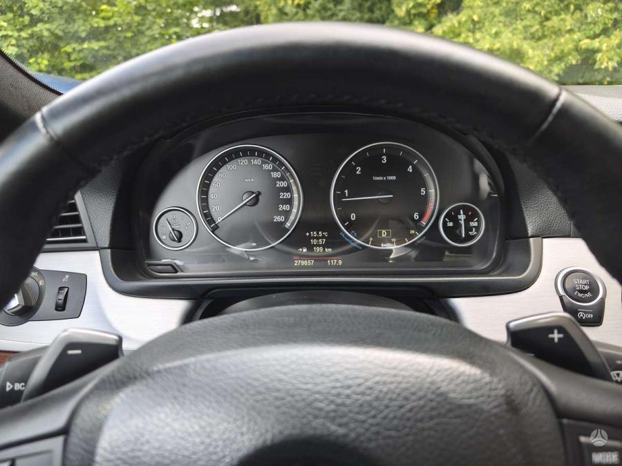 Black BMW 520 2012 in Marijampole, with an engine capacity of 2.00 L and mileage of 280 thousand km for 7999 €, photo 25 on AUTOMOTO.COM.LV
