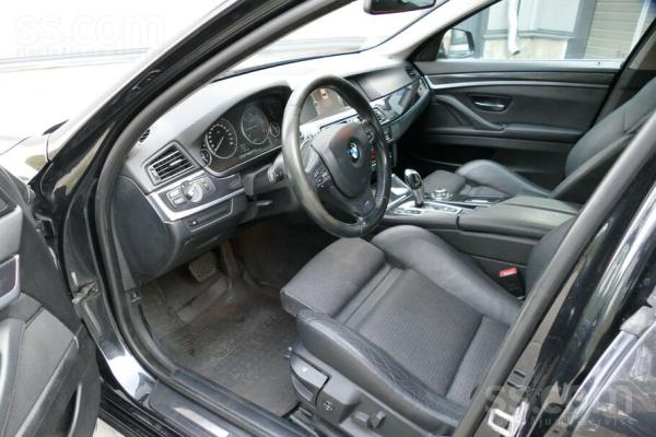 Black BMW 520 2013 in Riga, with an engine capacity of 2.00 L and mileage of 0 thousand km for 7200 €, photo 5 on AUTOMOTO.COM.LV