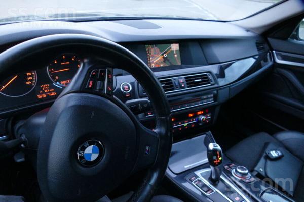 Black BMW 520 2013 in Riga, with an engine capacity of 2.00 L and mileage of 0 thousand km for 7200 €, photo 9 on AUTOMOTO.COM.LV