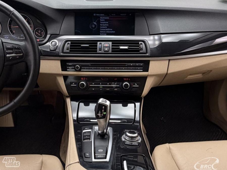 Черный БМВ 520 2013 в Авиженяй, объемом двигателя 2.00 л и пробегом 215 тыс. км за 9999 €, фото 14 на AUTOMOTO.COM.LV