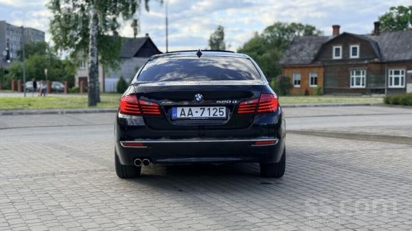 Black BMW 520 2013 in Rezekne, with an engine capacity of 2.00 L and mileage of 0 thousand km for 10500 €, photo 2 on AUTOMOTO.COM.LV