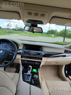 Black BMW 520 2013 in Daugavpils, with an engine capacity of 2.00 L and mileage of 252 thousand km for 11500 €, photo 12 on AUTOMOTO.COM.LV