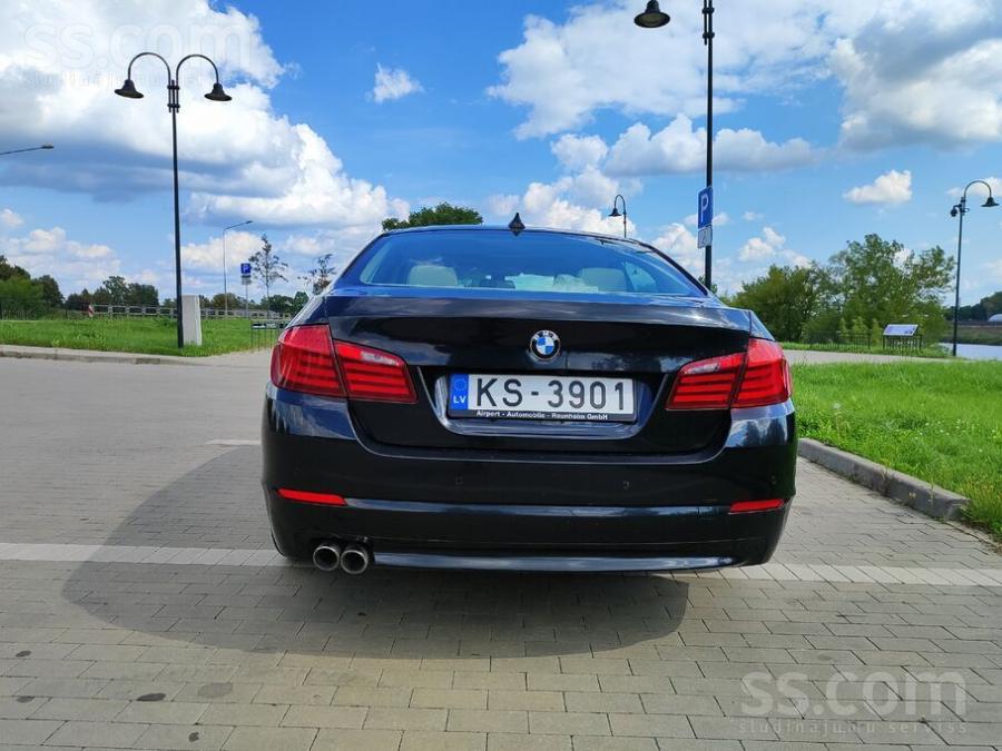 Black BMW 520 2013 in Daugavpils, with an engine capacity of 2.00 L and mileage of 252 thousand km for 11500 €, photo 14 on AUTOMOTO.COM.LV