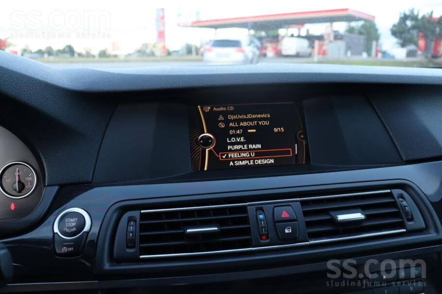 Black BMW 520 2013 in Riga, with an engine capacity of 2.00 L and mileage of 357 thousand km for 7490 €, photo 22 on AUTOMOTO.COM.LV